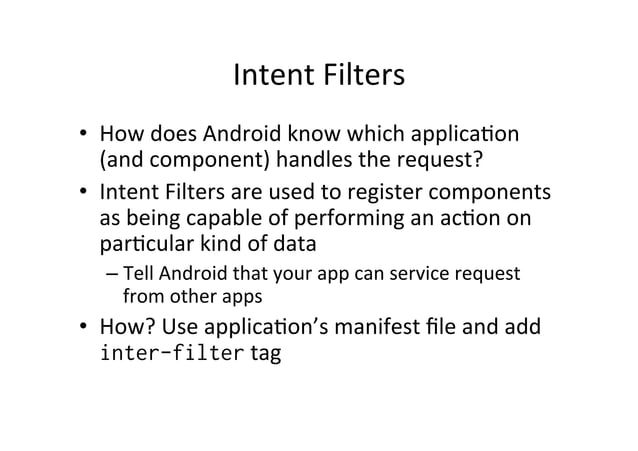 Android Basic Components | PDF