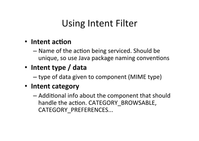 Android Basic Components | PDF