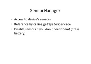 Android Sensors | PDF