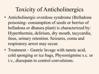 Anti-cholinergic Drugs | PPTX