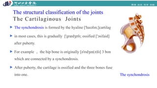 03- Arthrology Pdf Explaining joints in the human body | PPTX