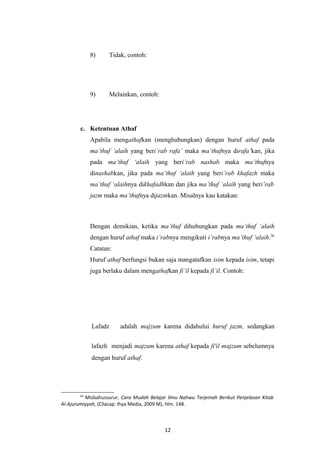 Bahasa Arab - At-Tawaabi' Lismil Marfuu' | DOC