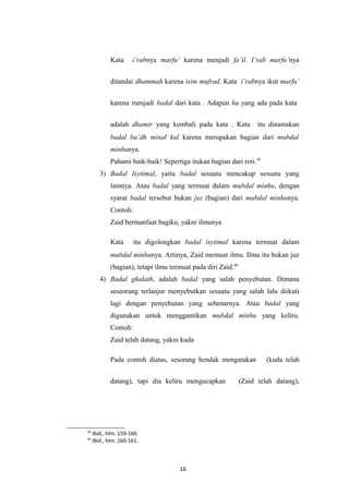 Bahasa Arab - At-Tawaabi' Lismil Marfuu' | DOC