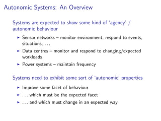 Academic Course: 03 Autonomic Multi-Agent Systems | PPT