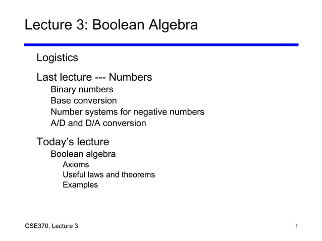 03 boolean algebra | PPT