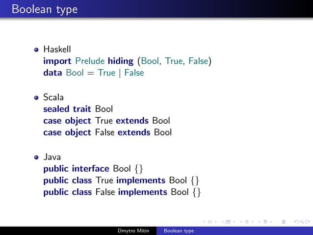 03 - Scala. Boolean type | PPT