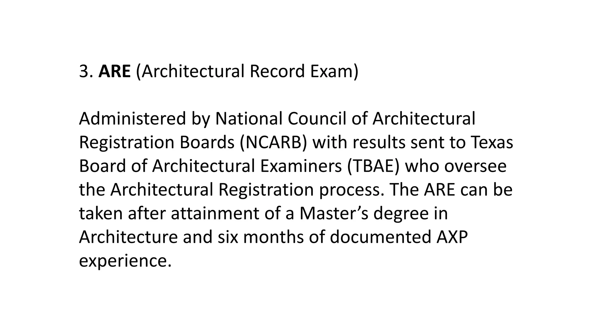 The Architectural Registration Process | PPT