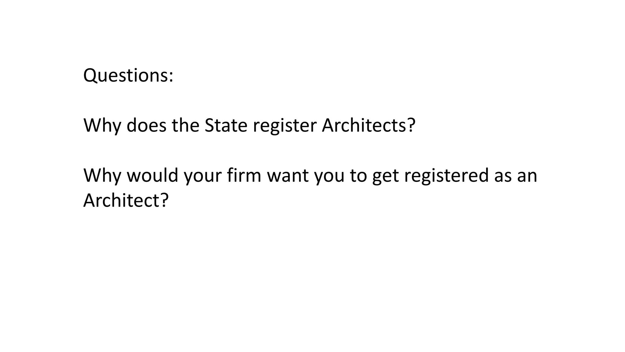 The Architectural Registration Process | PPT