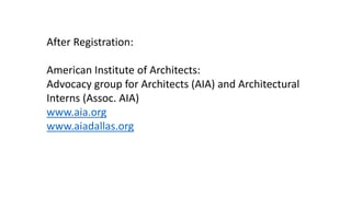 The Architectural Registration Process | PPT
