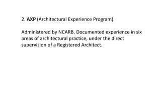 The Architectural Registration Process | PPTX