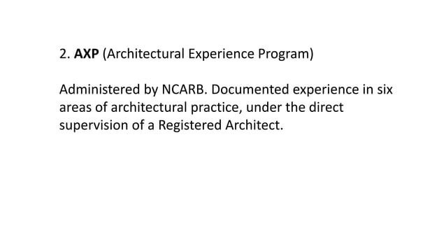 The Architectural Registration Process | PPT