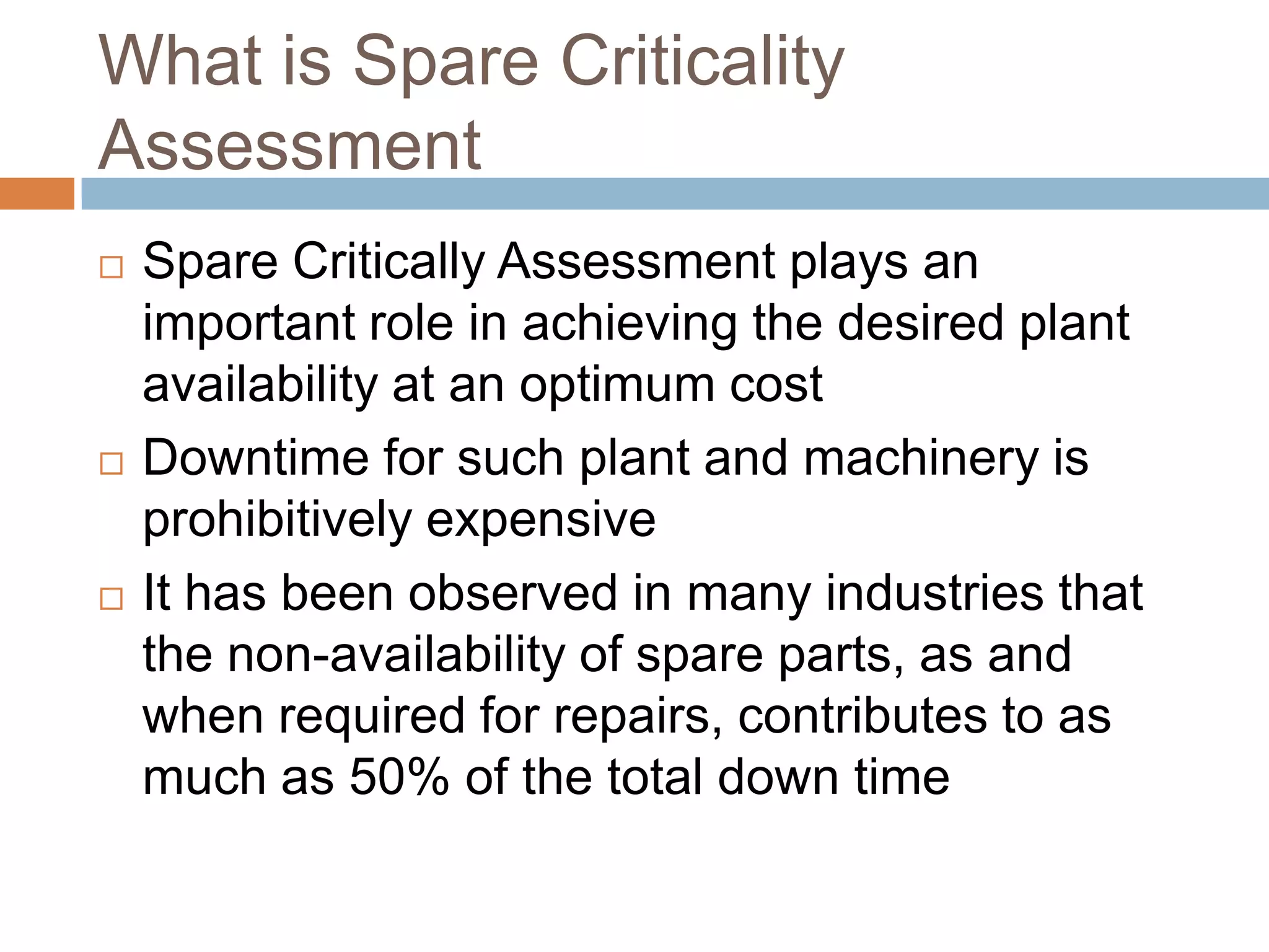 03 Chapter3 4 Spares Criticality Pptx