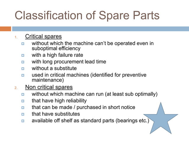 03 Chapter3 4 Spares Criticality Pptx