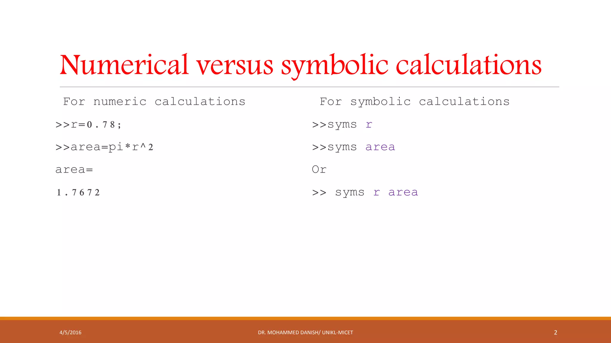 03 Chapter MATLAB finite precision arithmatic | PPTX