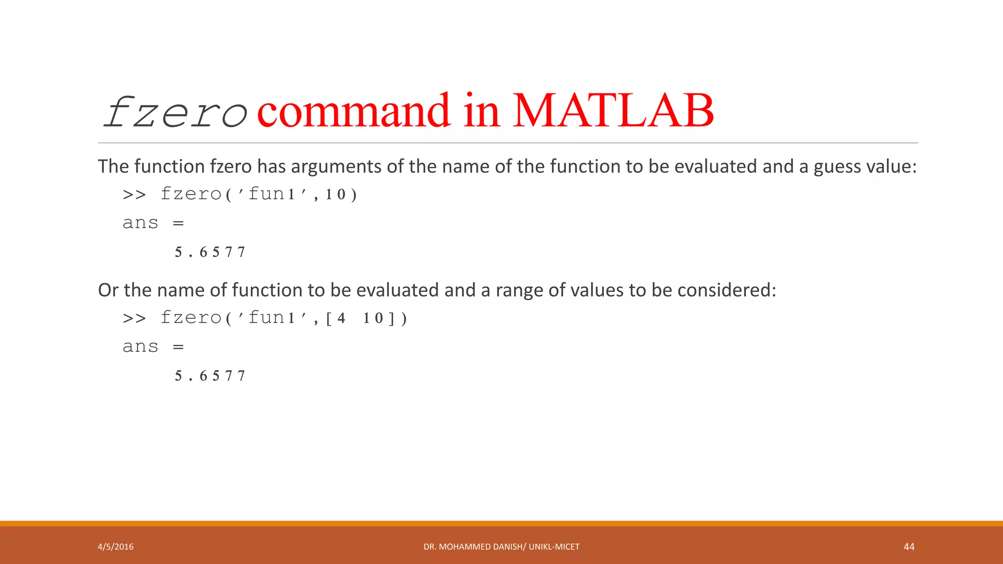 03 Chapter MATLAB finite precision arithmatic | PPTX
