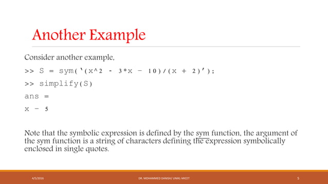 03 Chapter Matlab Finite Precision Arithmatic Ppt 