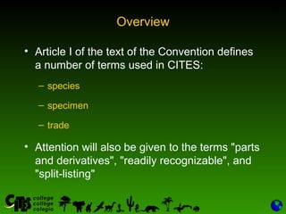 CITES Definitions | PPT