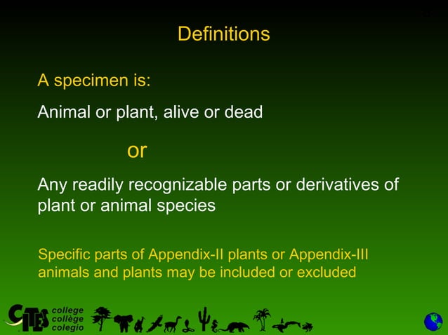 CITES Definitions | PPT