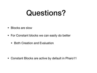 Constant Blocks in Pharo11 | PDF