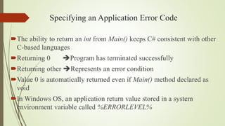 Core C# Programming Constructs, Part 1 | PPTX
