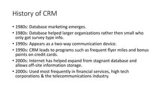 Customer Relationship Management (CRM) | PPTX