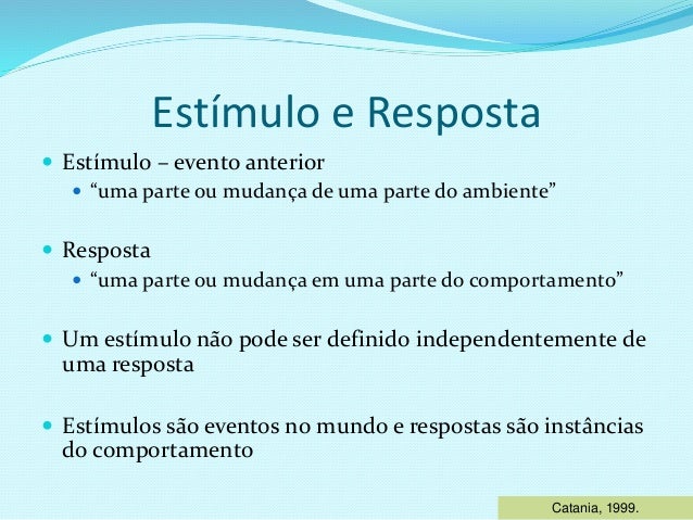 Definições e conceitos básicos em análise do comportamento