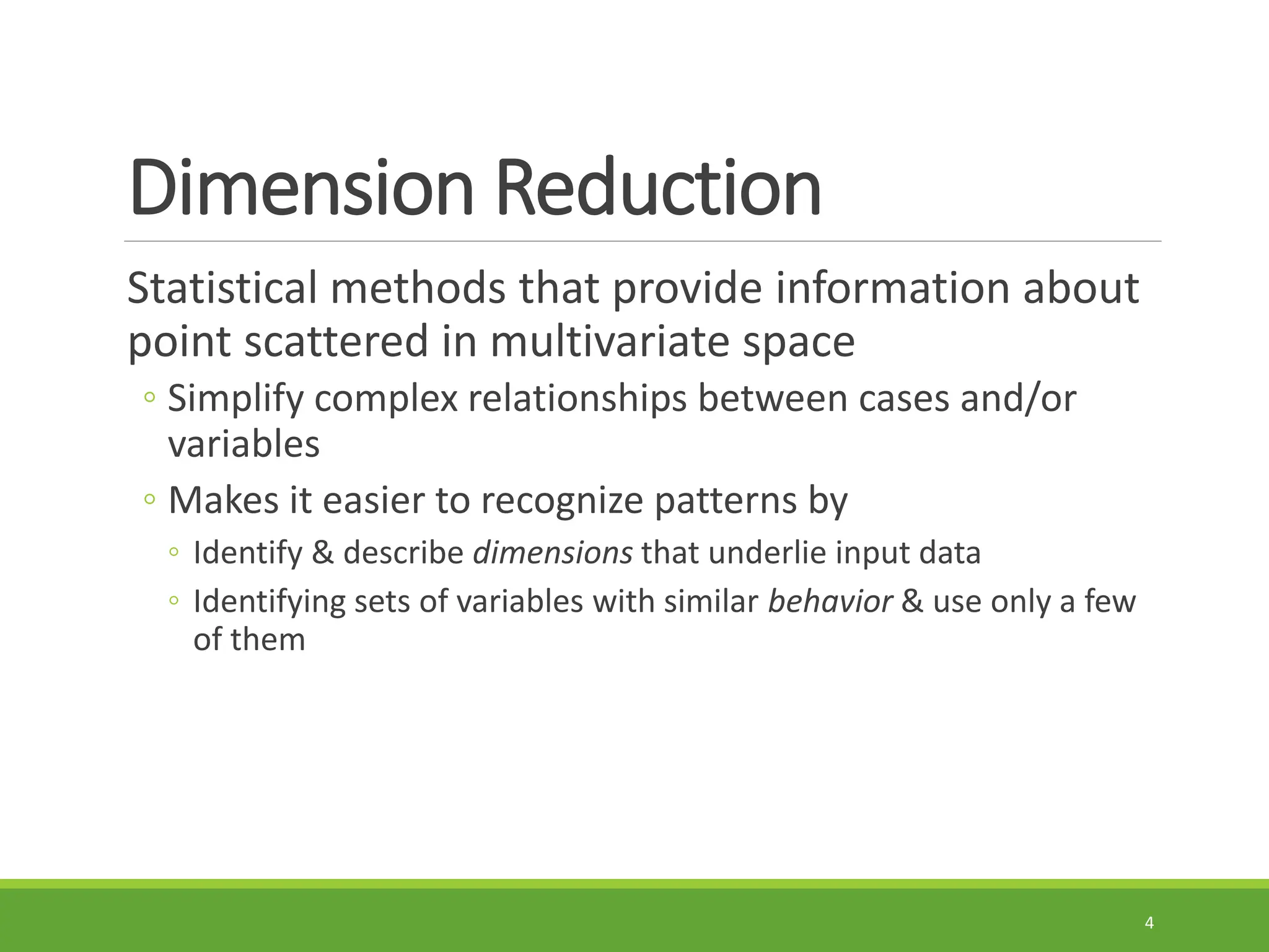 Introduction To Dimension Reduction With Pca Pptx