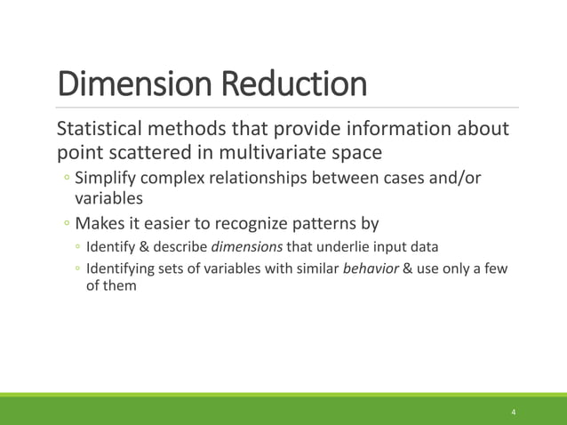 Introduction to Dimension Reduction with PCA | PPTX | Technology & Computing