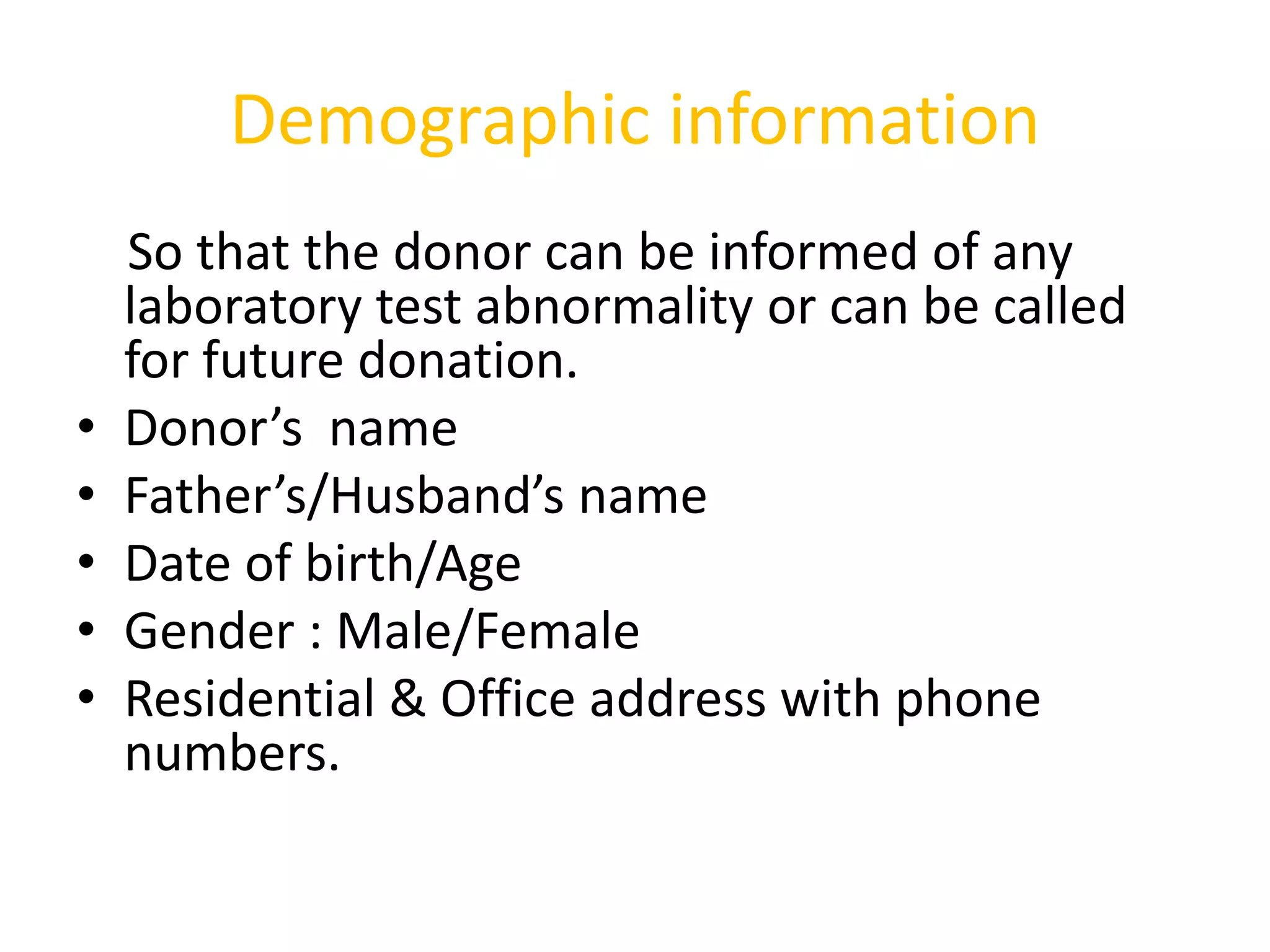 donor selection criteria | PPTX