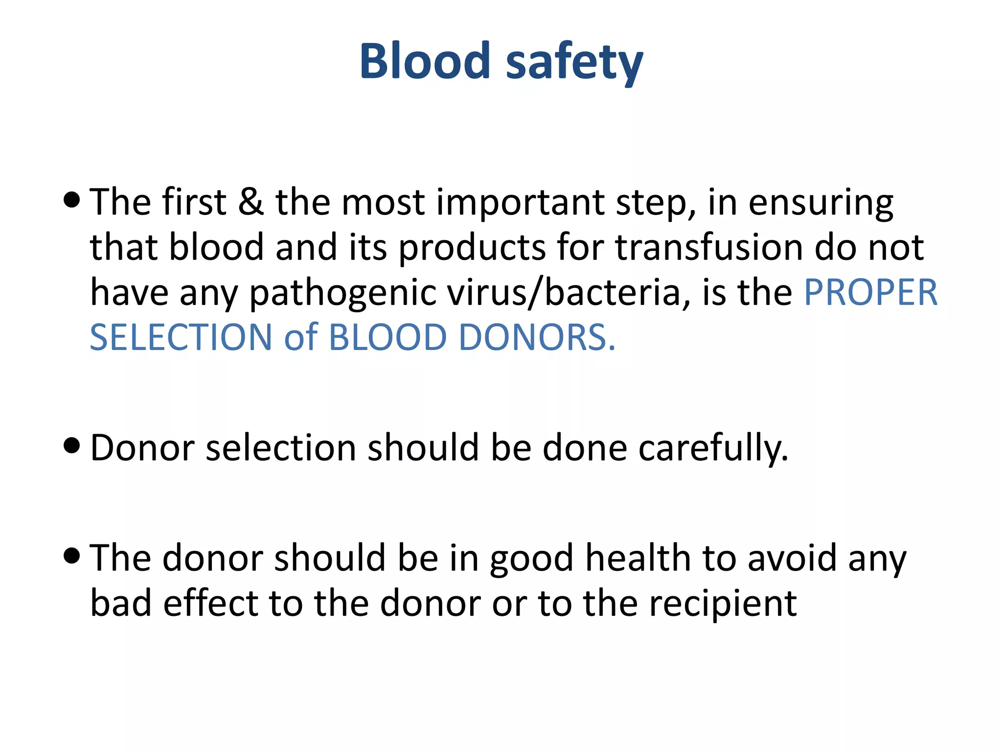 donor selection criteria | PPTX