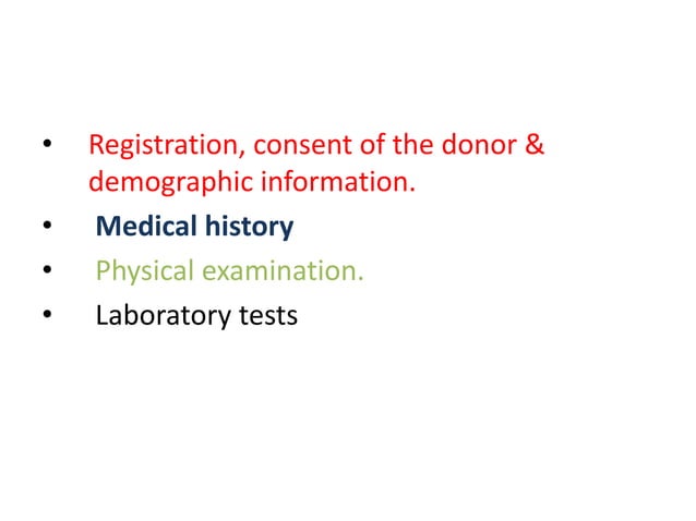 donor selection criteria | PPTX