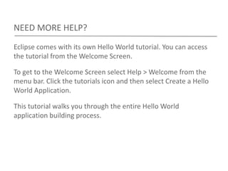 03 eclipse basics & hello world | PPT