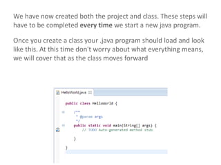 03 eclipse basics & hello world | PPT