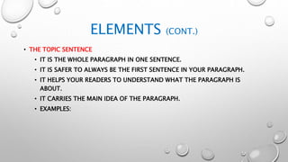 # 03 elements of a paragraph | PPT