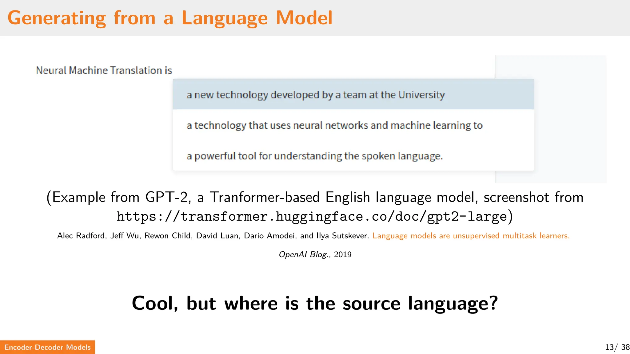 encoder and decoder for language modelss | PDF