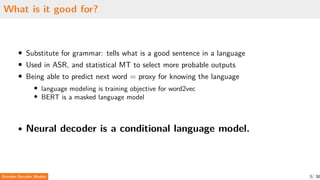 encoder and decoder for language modelss | PDF