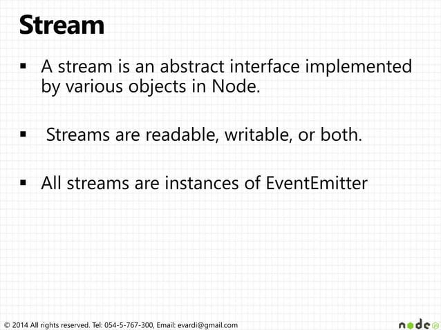 Node.js File system & Streams | PPTX | Email | Internet