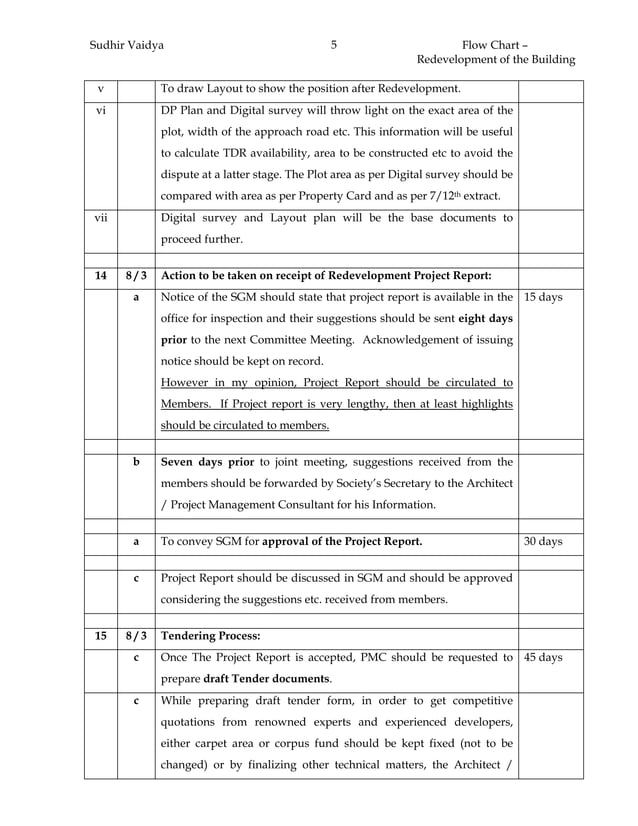 03 flow chart - redevelopment of the building | PDF | Developmental ...