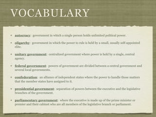 03 - Forms of Government | KEY