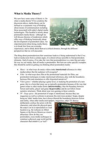 03. g325 contemporary media issues - postmodern media aesthetics | PDF