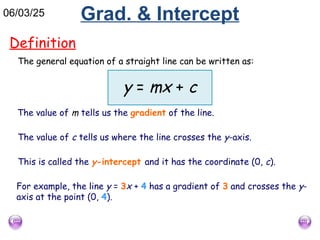 03-Gradients-and-Intercepts.pptpptpptppt | PPT