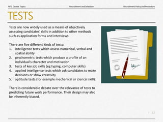 Recruitment Policy and Procedure | PPTX