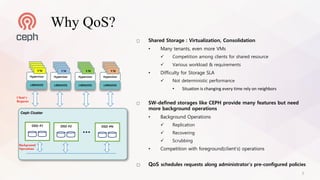 Ceph QoS: How to support QoS in distributed storage system - Taewoong Kim | PDF