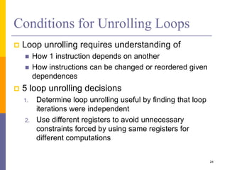 Instruction Level Parallelism – Compiler Techniques | PPTX