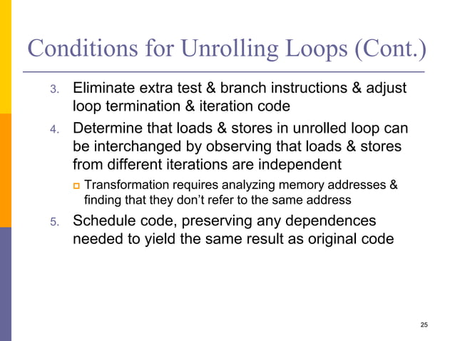 Instruction Level Parallelism Compiler Techniques Pptx Programming Languages Computing