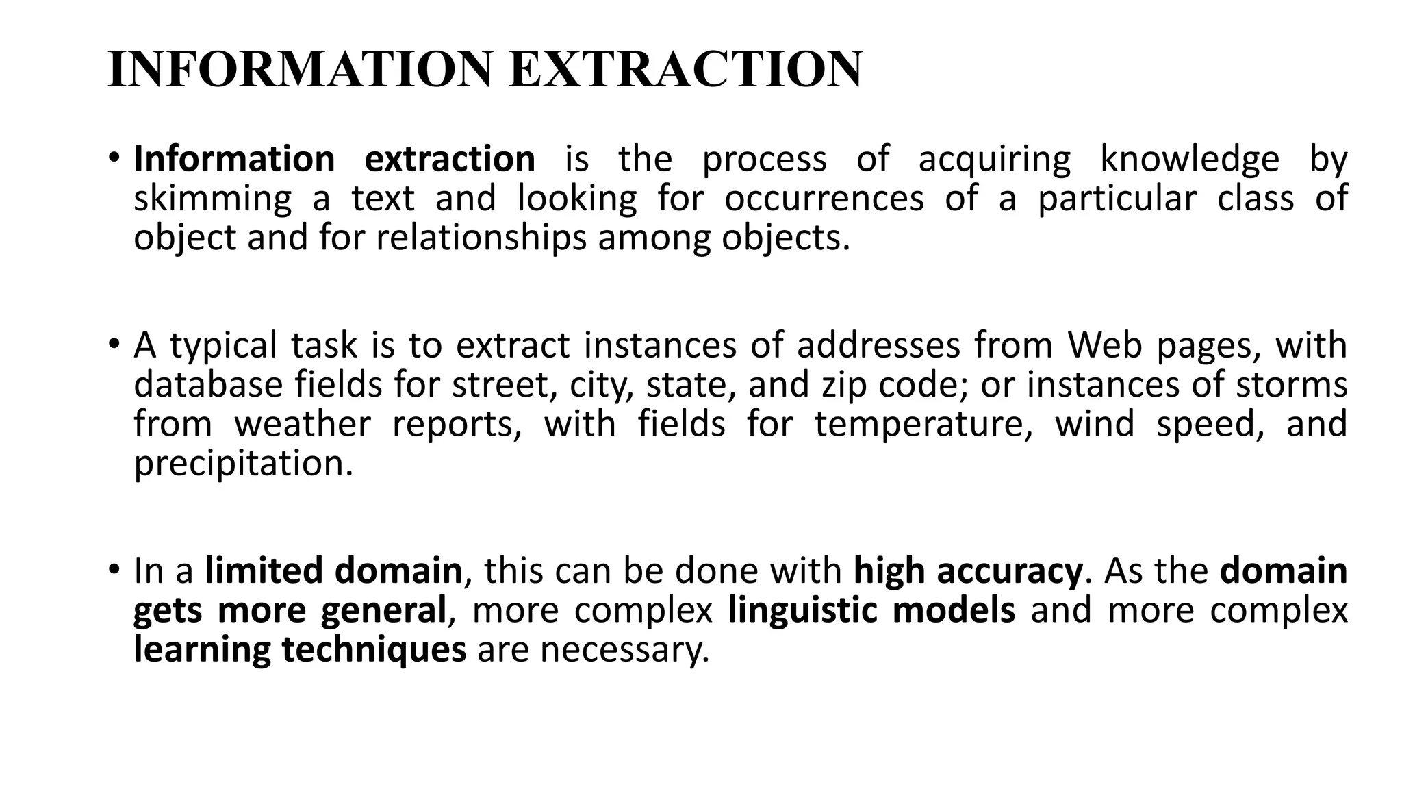 Information Extraction | PPTX