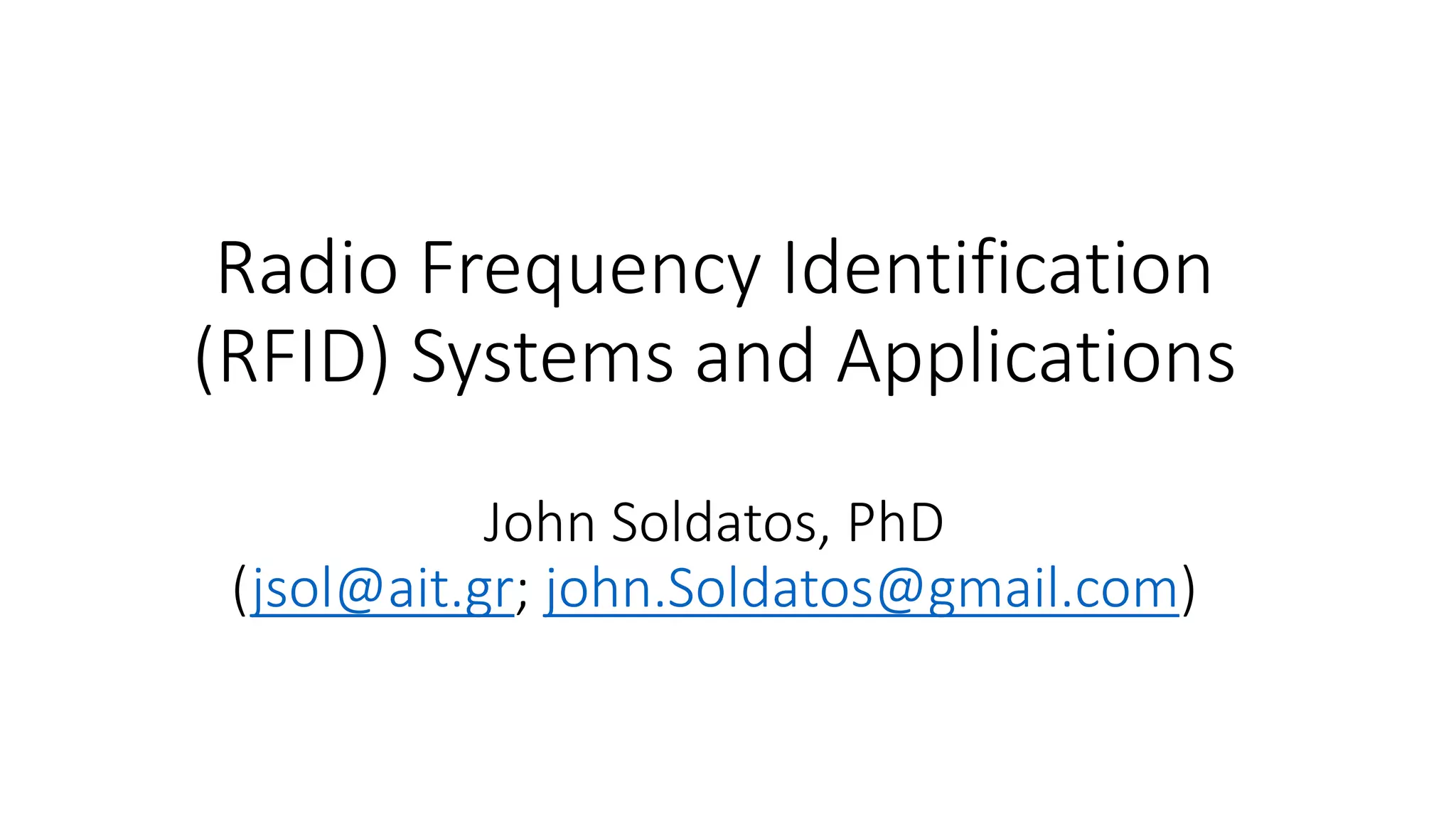 03 internet-of-things-rfid-systems-and-applications | PPT | Free Download