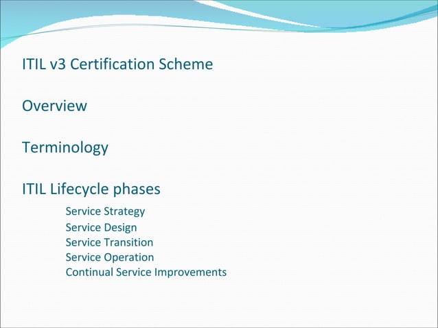 Introduction to ITIL v3 Foundation exam | PPT