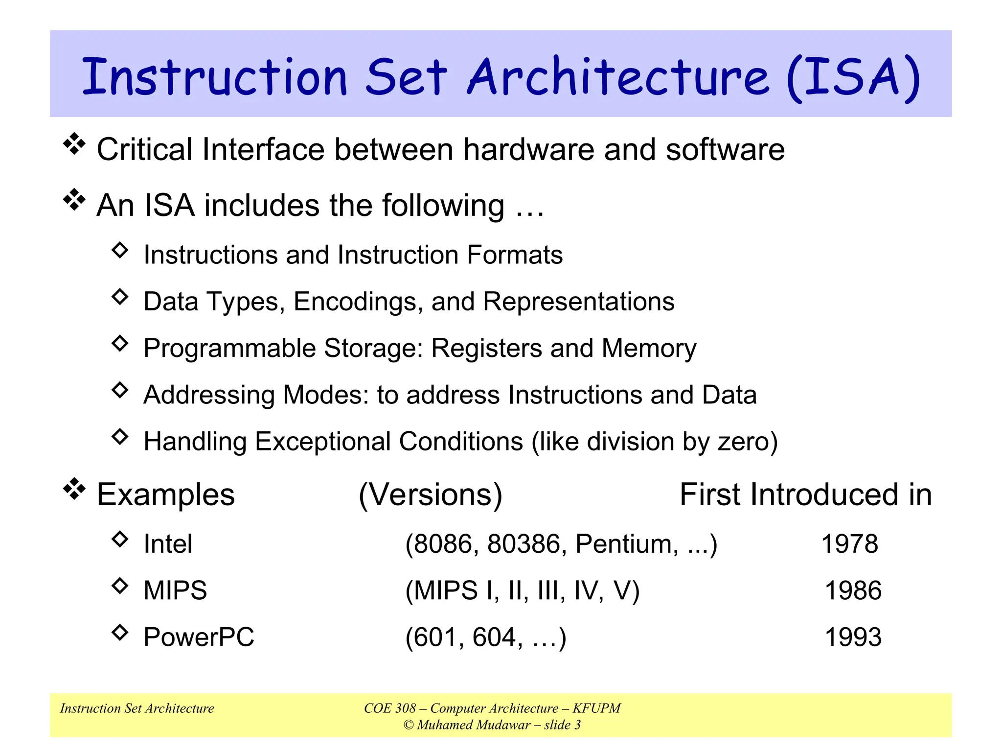 Digital principles and computer organisation -Instruction set ...