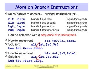 Digital principles and computer organisation -Instruction set ...